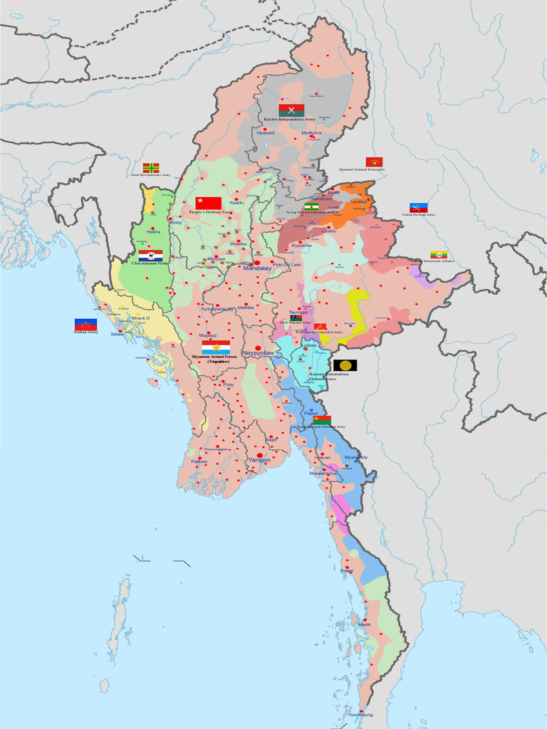 Myanmar Civil War Factions | PDF