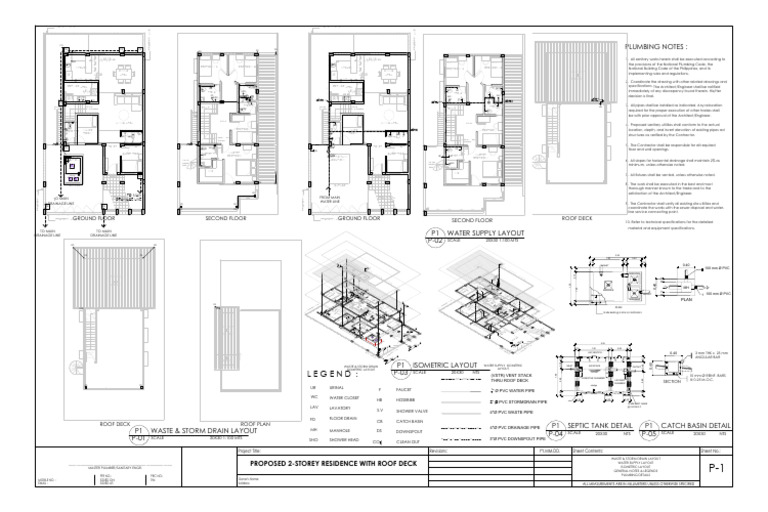 Plumbing Notes:: Legend | PDF | Building Engineering