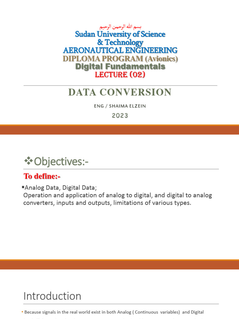 Lecture2 DF | PDF | Analog To Digital Converter | Digital Signal