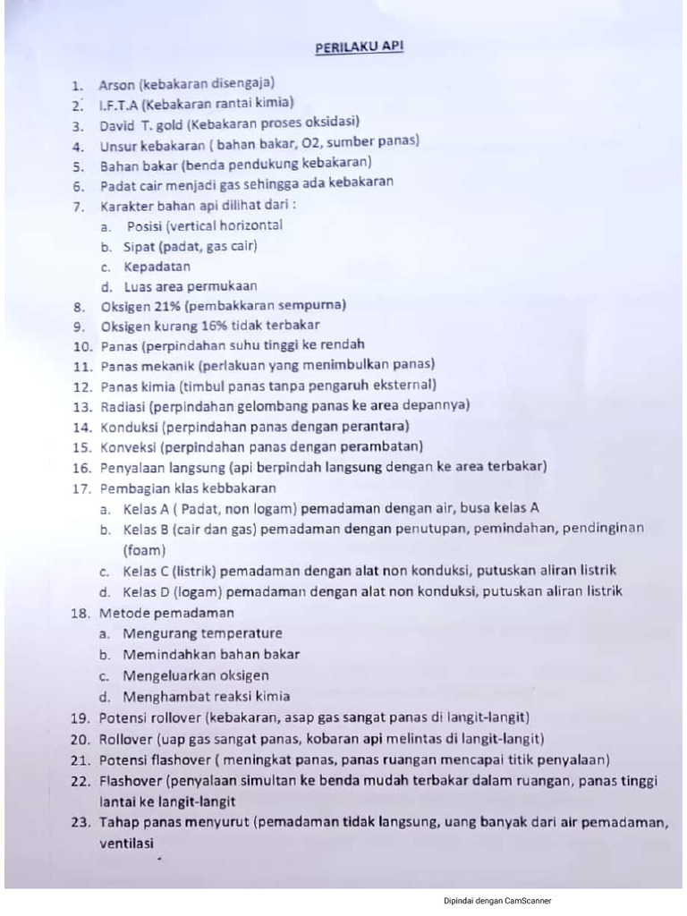 Rangkuman Materi PPPK DAMKAR | PDF