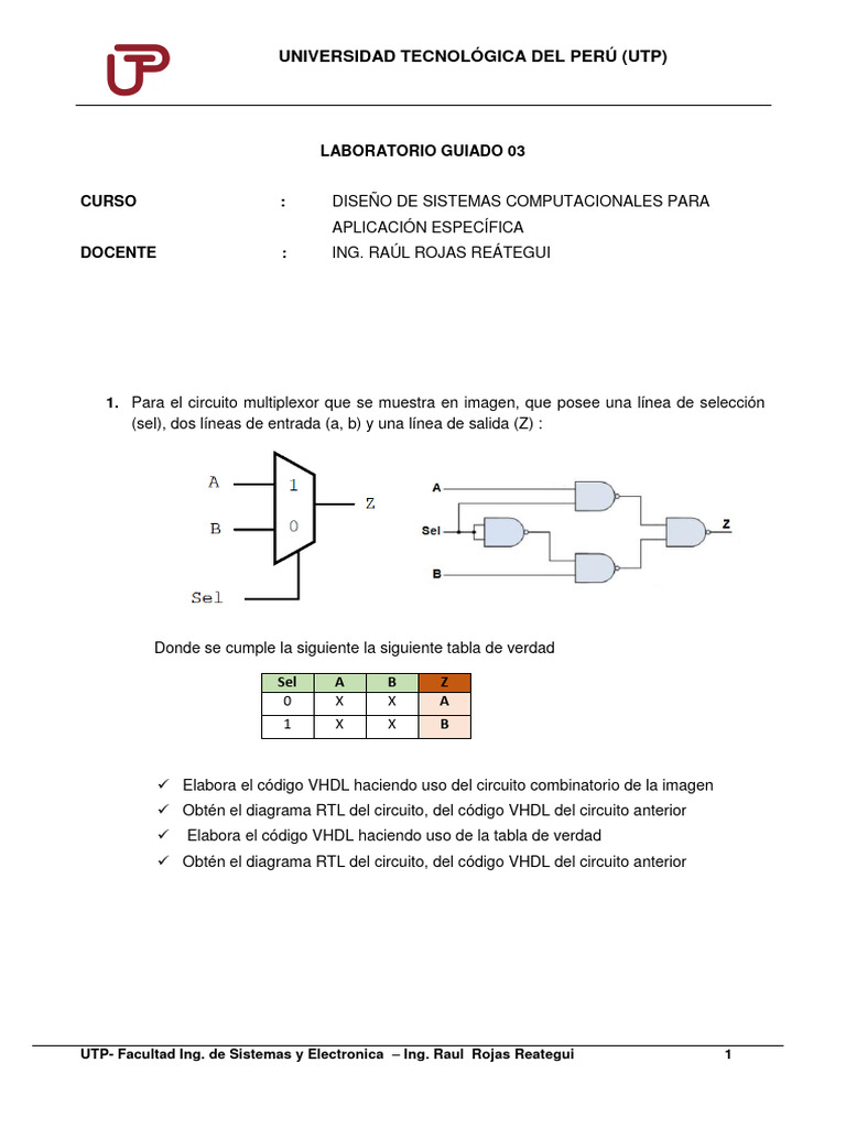 S07 s1 LAB GUIADO 03 | Descargar gratis PDF | Vhdl | Programación de computadoras