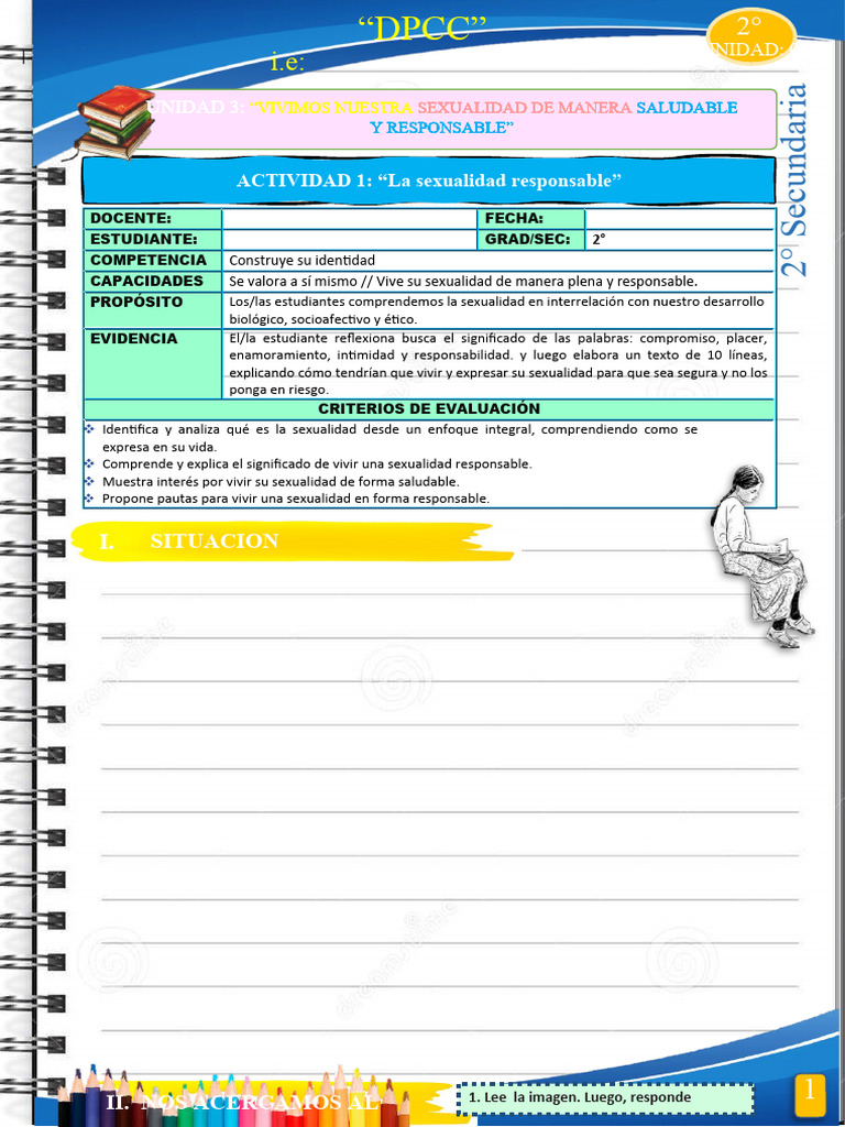 2° DPCC - Actv.01-Unid.3 2023 | PDF | La sexualidad humana