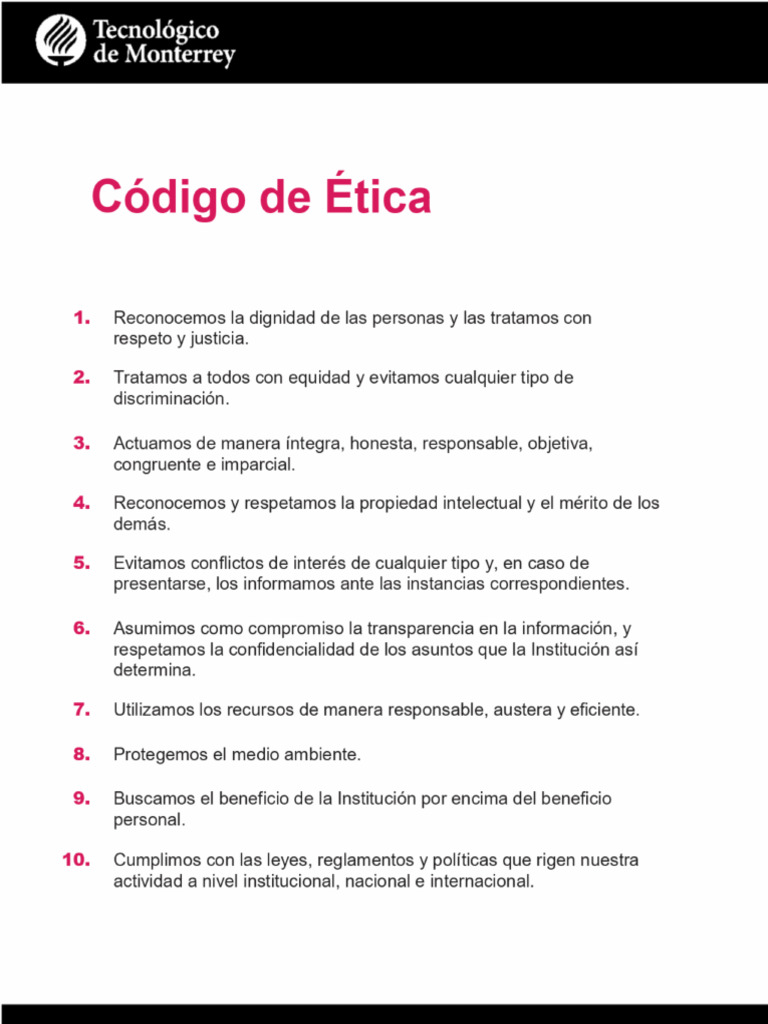 Lineamiento - Codigo - Etica | PDF