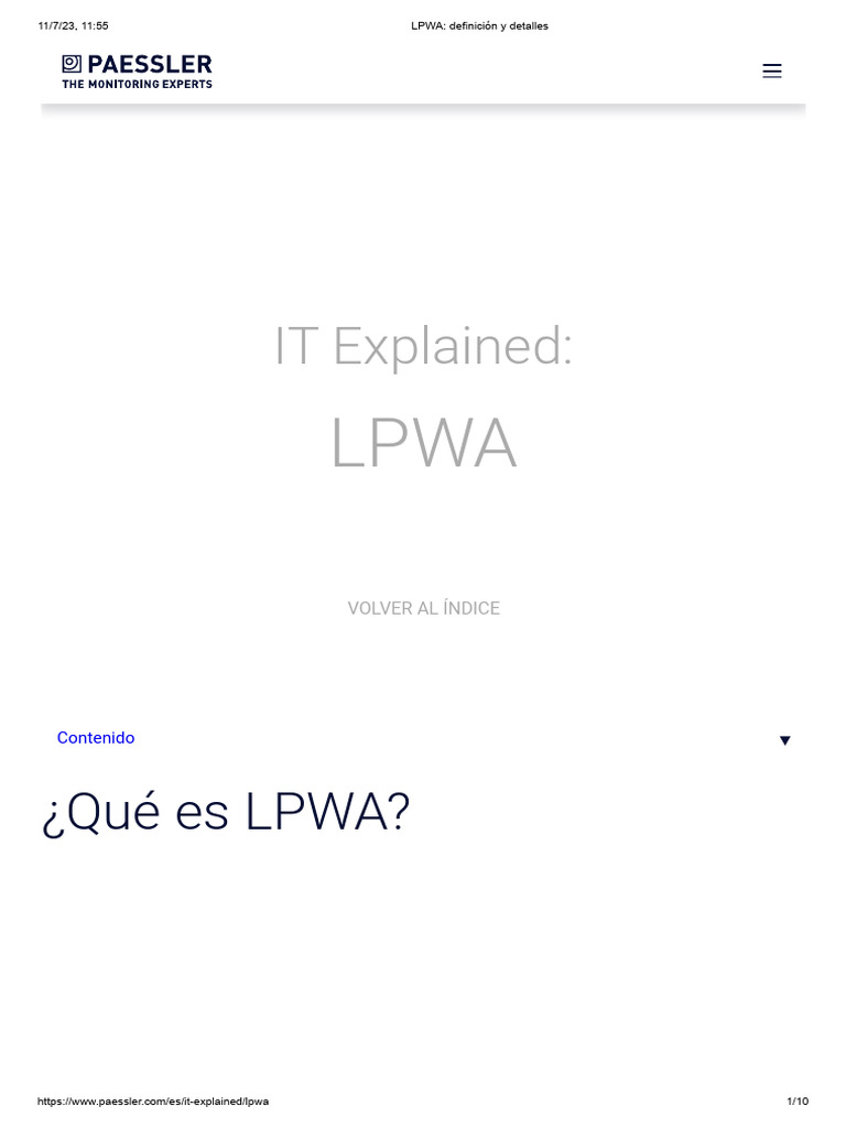 LPWA - Definición y Detalles | PDF | Gsm | Internet de las Cosas