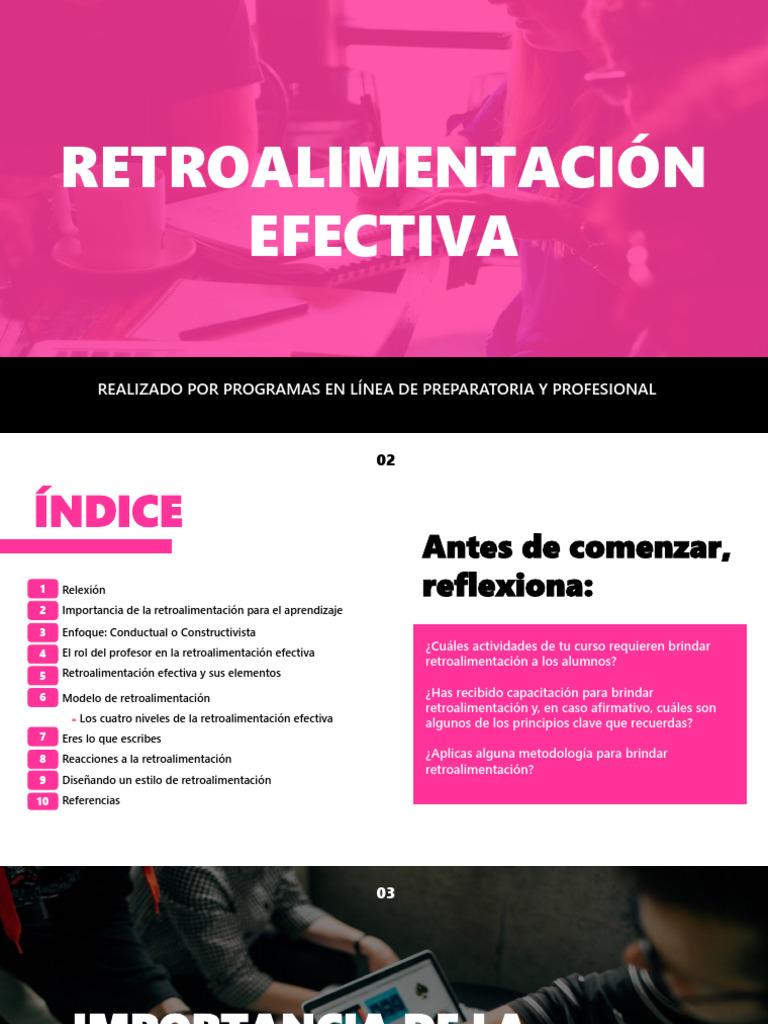 La Retroalimentacion Efectiva | PDF | Aprendizaje | Maestros