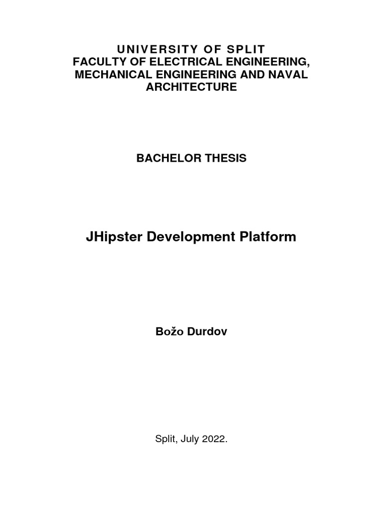 JHipster Development Platform Thesis | PDF | Java Virtual Machine | Computing