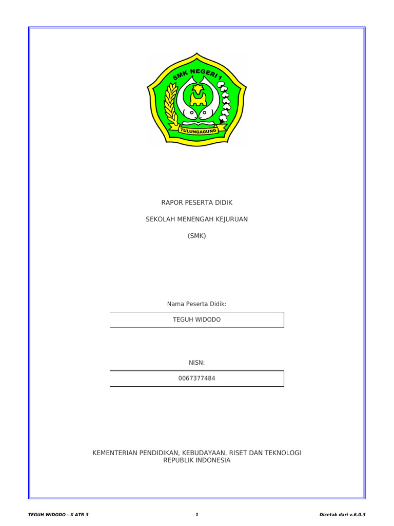 Teguh Widodo - X Atr 3-Identitas | PDF