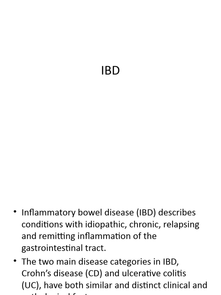 IBD | PDF | Ulcerative Colitis | Inflammatory Bowel Disease