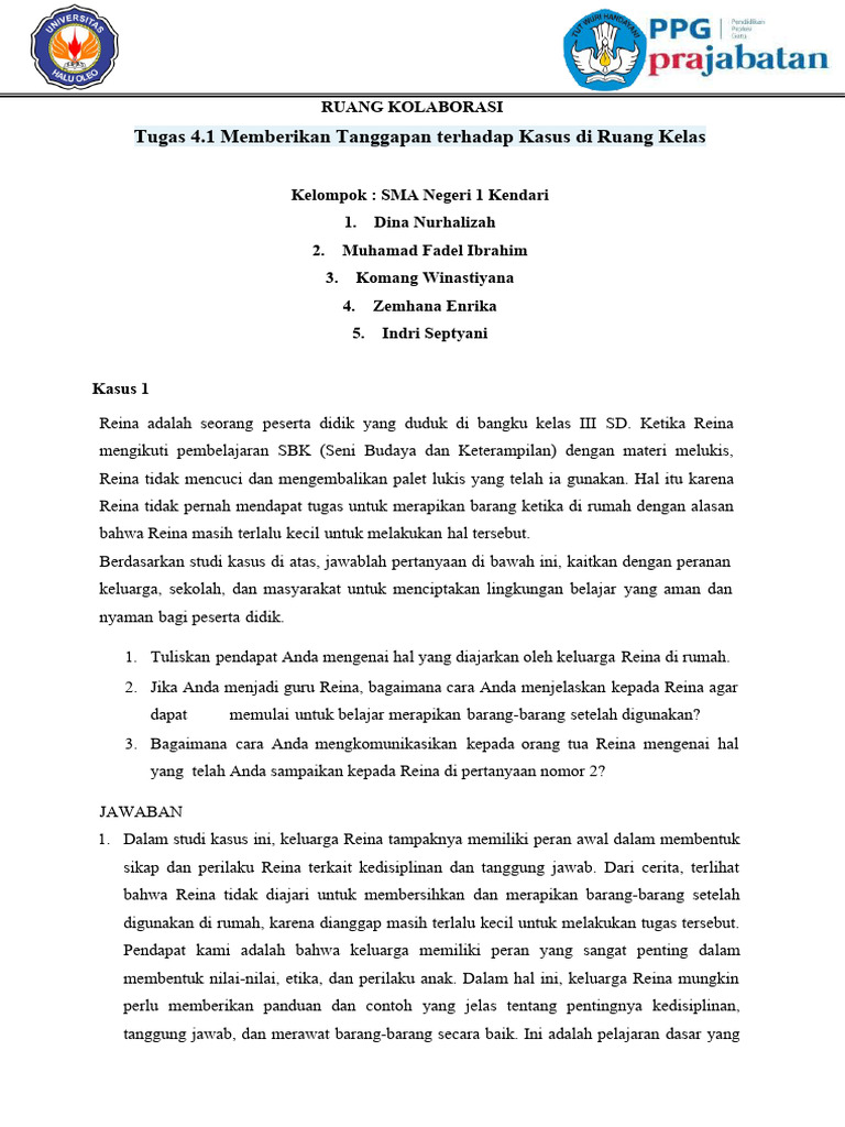 T4-4.a Ruang Kolaborasi (Kasus 1) PPDP-Komang Winastiyana (A3S224032) | PDF