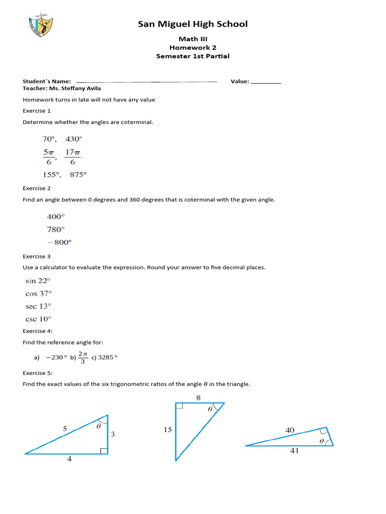 Homework 2 Math11th 2024-1707843989385 | PDF