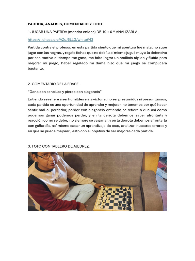 Tarea de Ajedrez | PDF