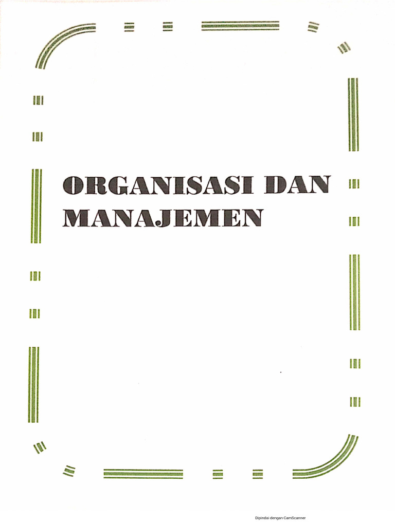 Organisasi Dan Manajemen | PDF