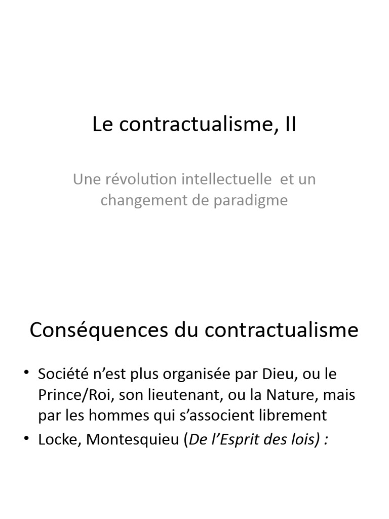 Définition du contractualisme moderne | PDF | Parlement | Démocratie