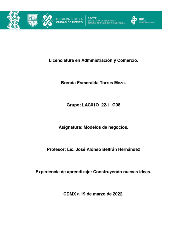 LAC103 U2 EA Torres Brenda PDF | PDF | Marketing | Business