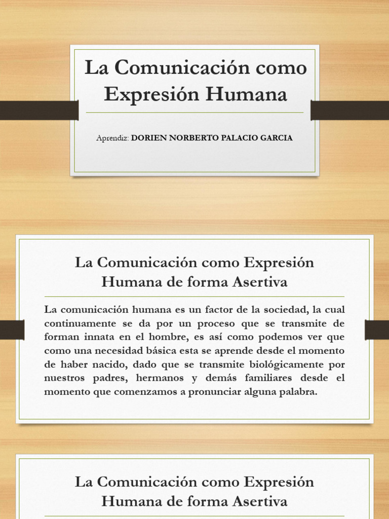 La Comunicación como Expresión Humana | PDF | Comunicación | Sicología