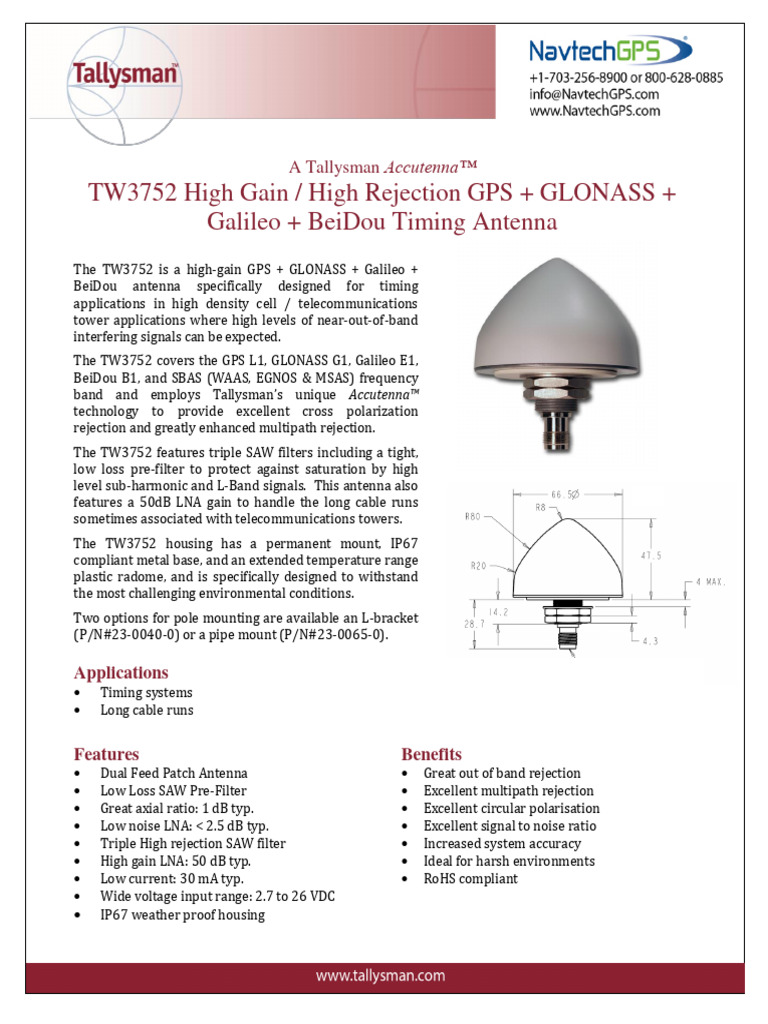 TW3752 DS2 | Download Free PDF | Antenna (Radio) | Radio Technology