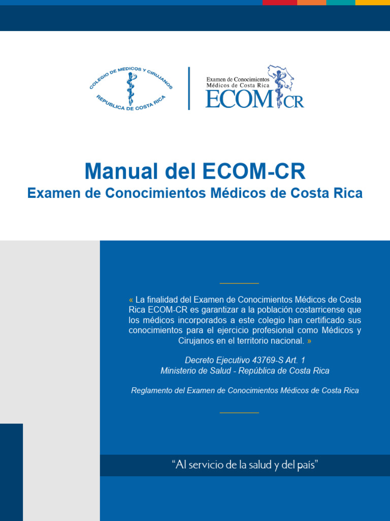 Manual Del ECOM CR | PDF | Medicina | Medicina Familiar