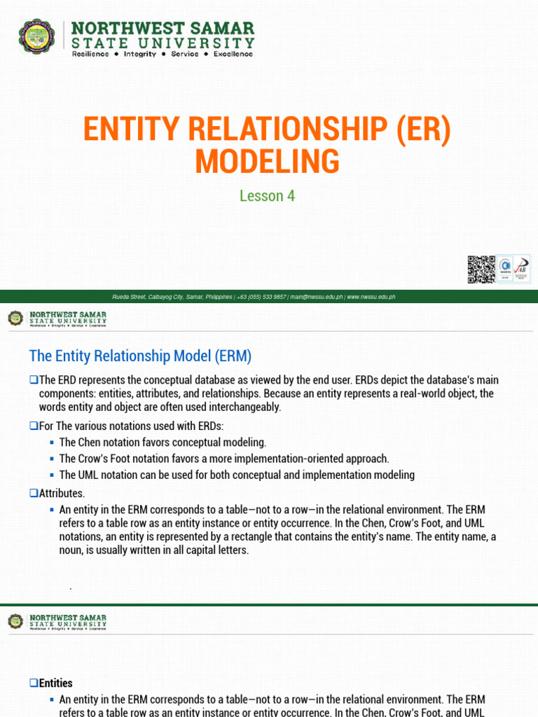 Entity Relationship (ER) Modeling | Download Free PDF | Data Management | Information Retrieval