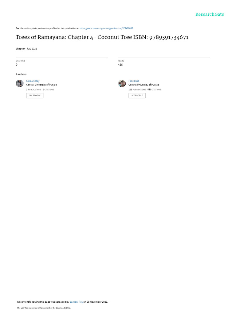 Book Chapter Trees of Ramayana | PDF | Coconut | Flowers