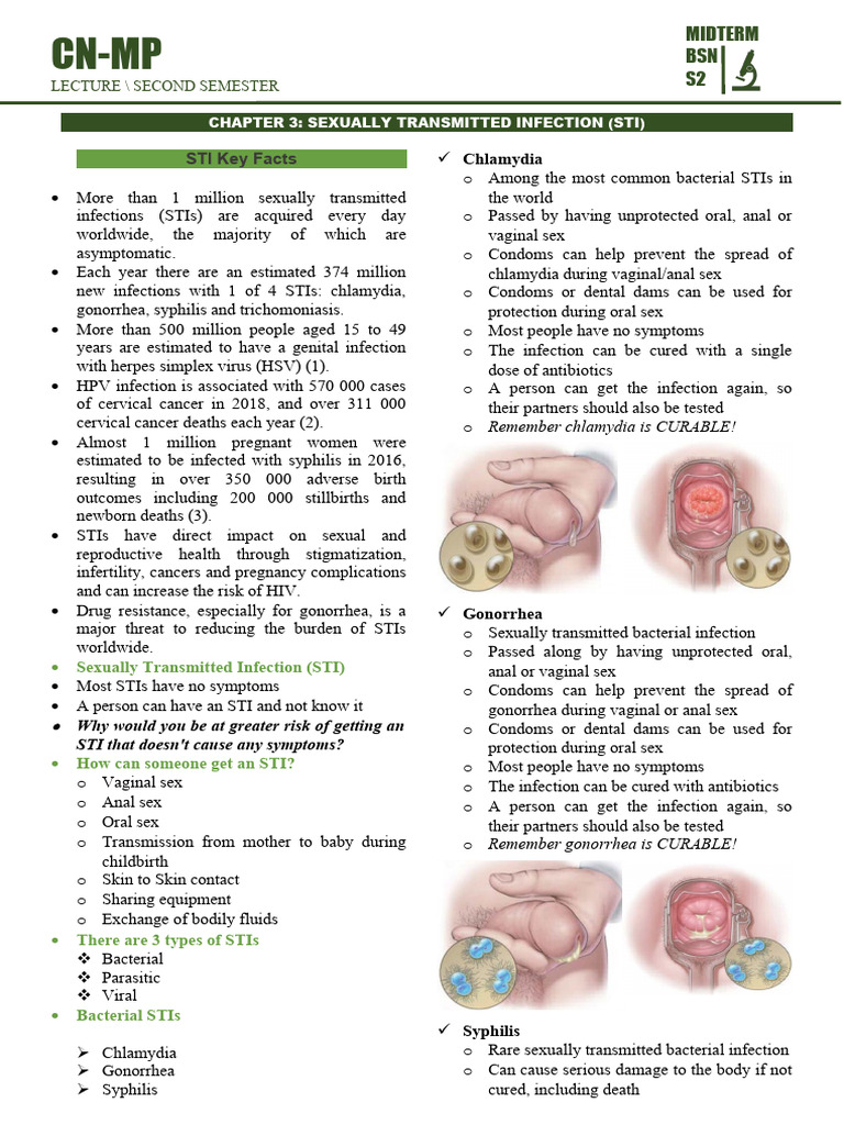 LESSON-3-MICRO-MIDTERM | PDF | Sexually Transmitted Infection | Safe Sex
