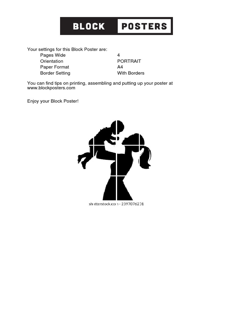 Create A4 Portrait Block Poster | PDF