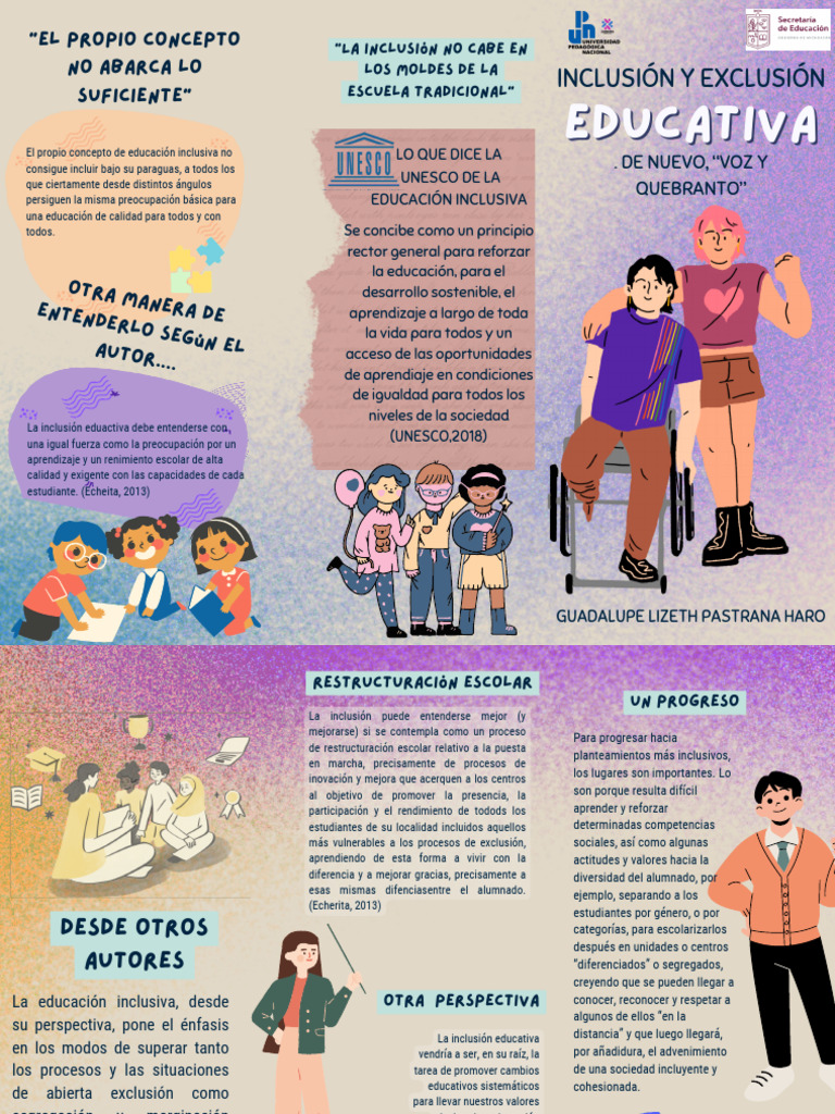 Triptico Inclusión | Descargar gratis PDF | Inclusión (Educación) | Exclusión social