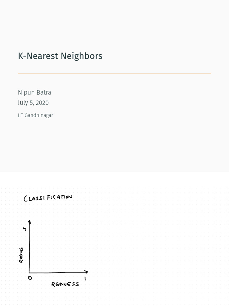 K-Nearest Neighbors: Nipun Batra July 5, 2020 | PDF | Distance ...