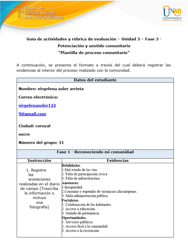 Evaluación de Proceso Comunitario | PDF