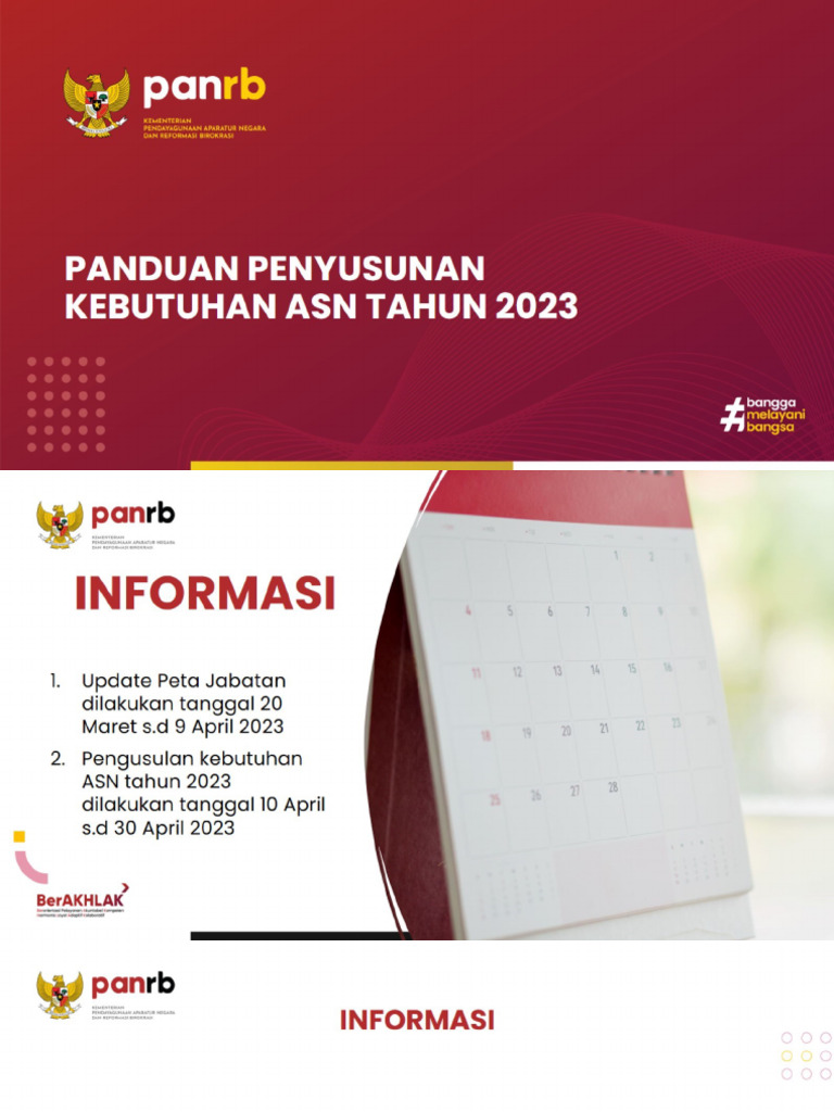 Panduan Penyusunan Kebutuhan ASN Tahun 2023 | PDF