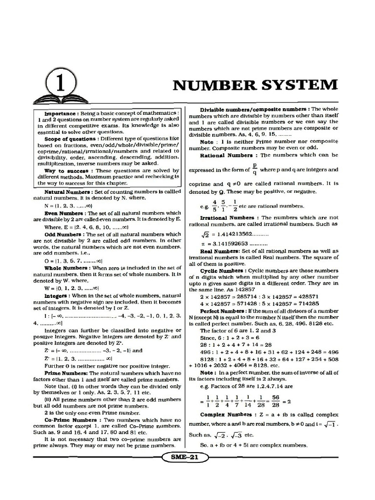 Theory of Number System | PDF