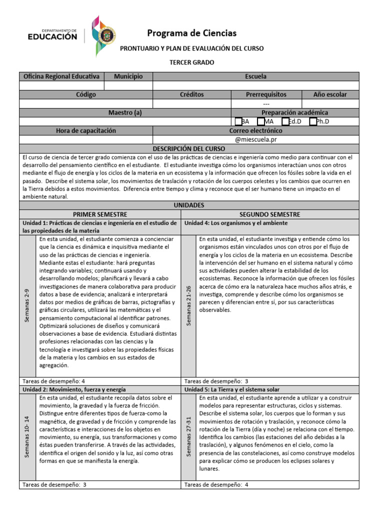 3ro Prontuario Ciencias Tercer Grado | PDF | Tierra | Gravedad