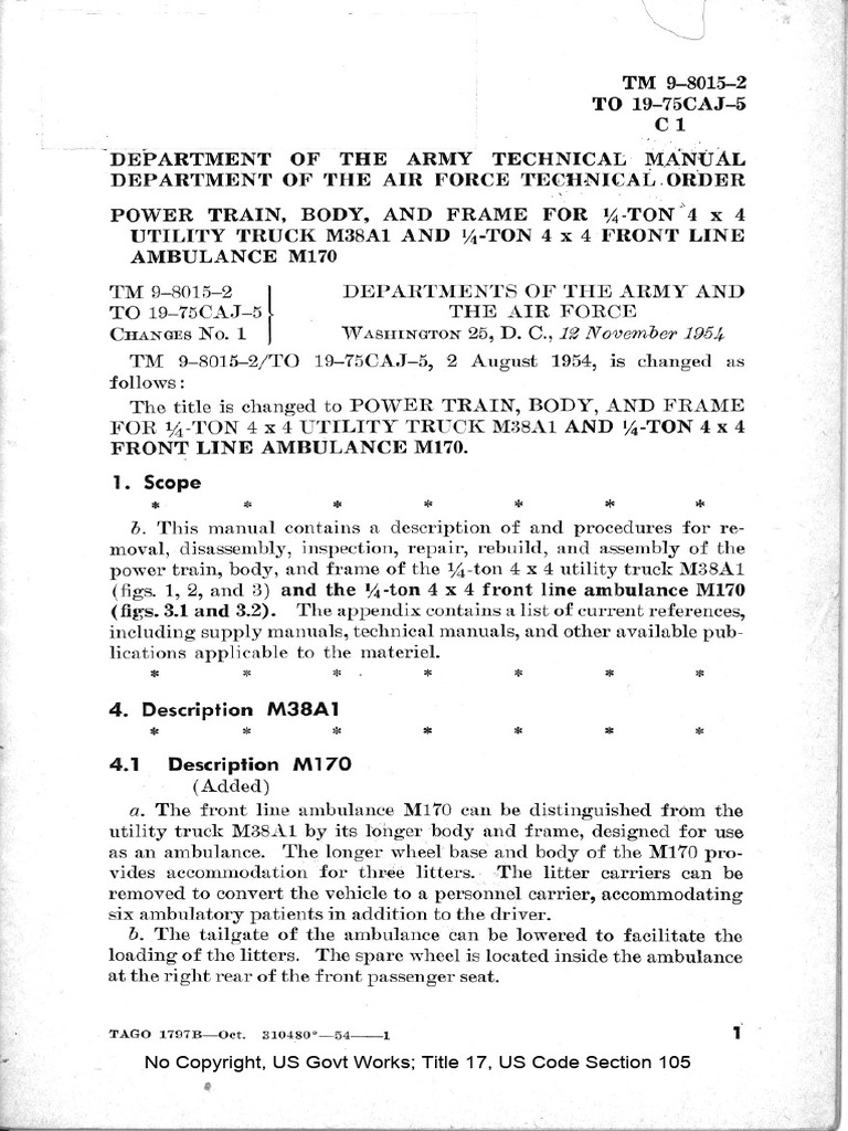 Tm9 8015 2change112nov54 | PDF | Axle | Brake