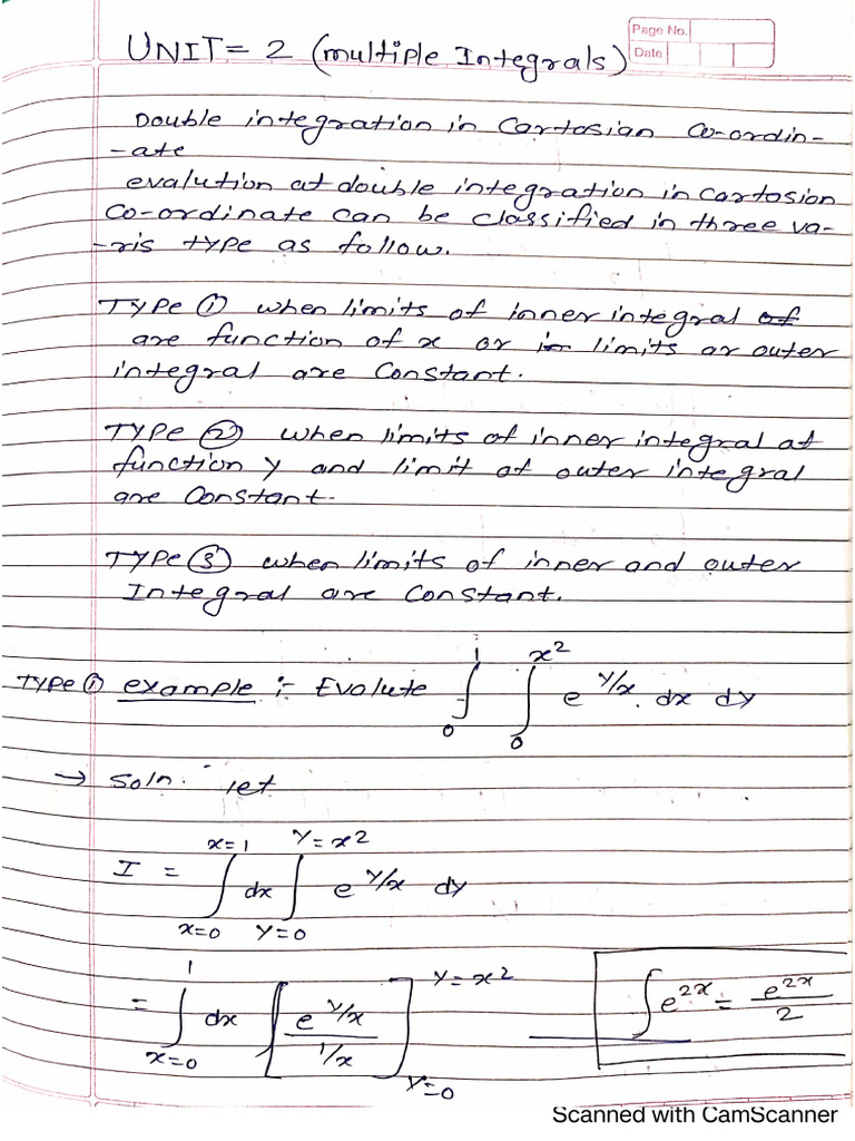 MVC Unit 2 Multiple Integral Answers | PDF