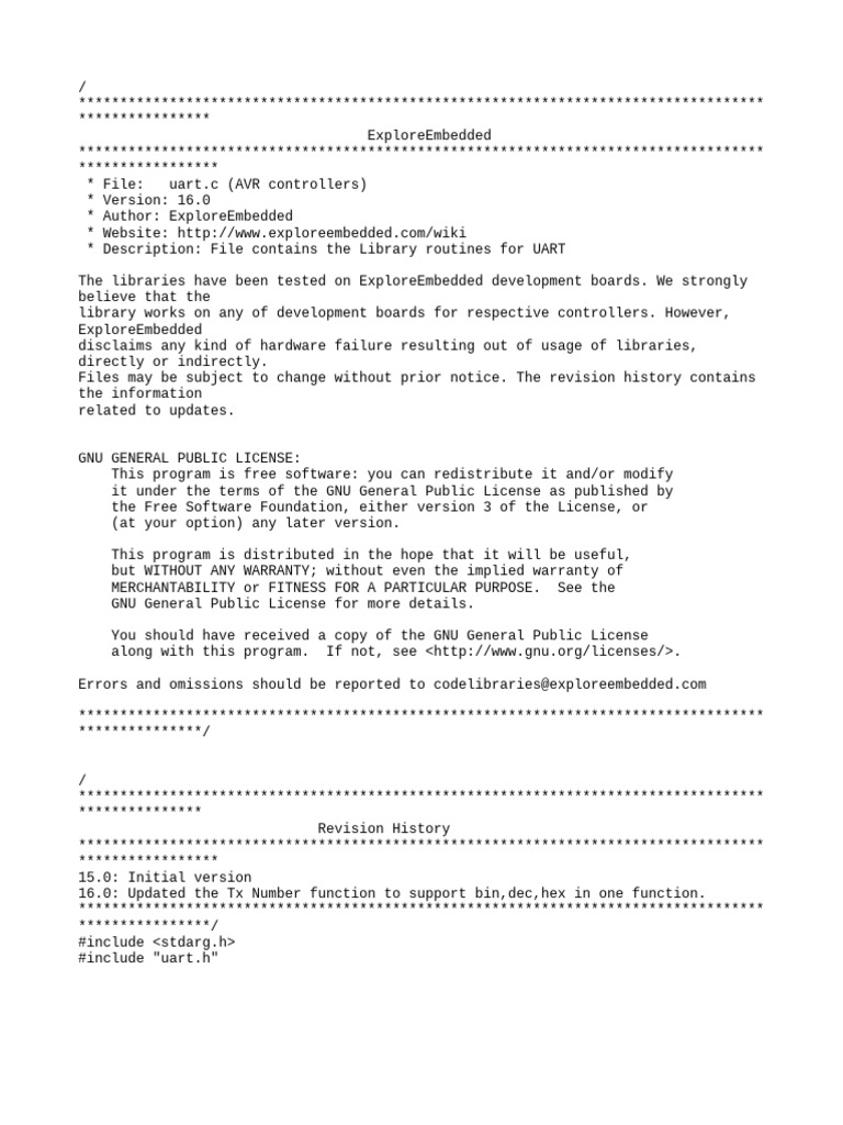 Uart H Pdf Parameter Computer Programming Computing