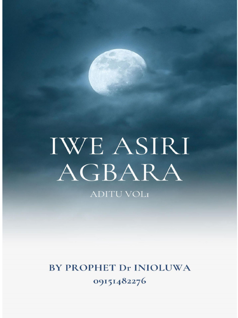Iwe Asiri Agbara Aditu Vol 1 | PDF
