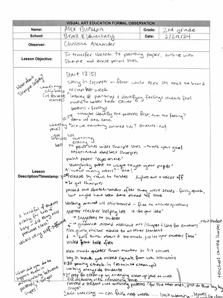 2-29-24 Observation Notes | PDF