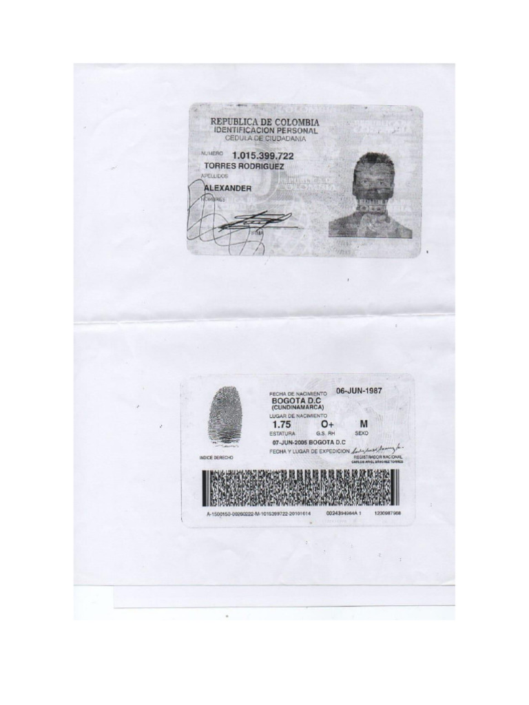 Cedula Alexander | PDF