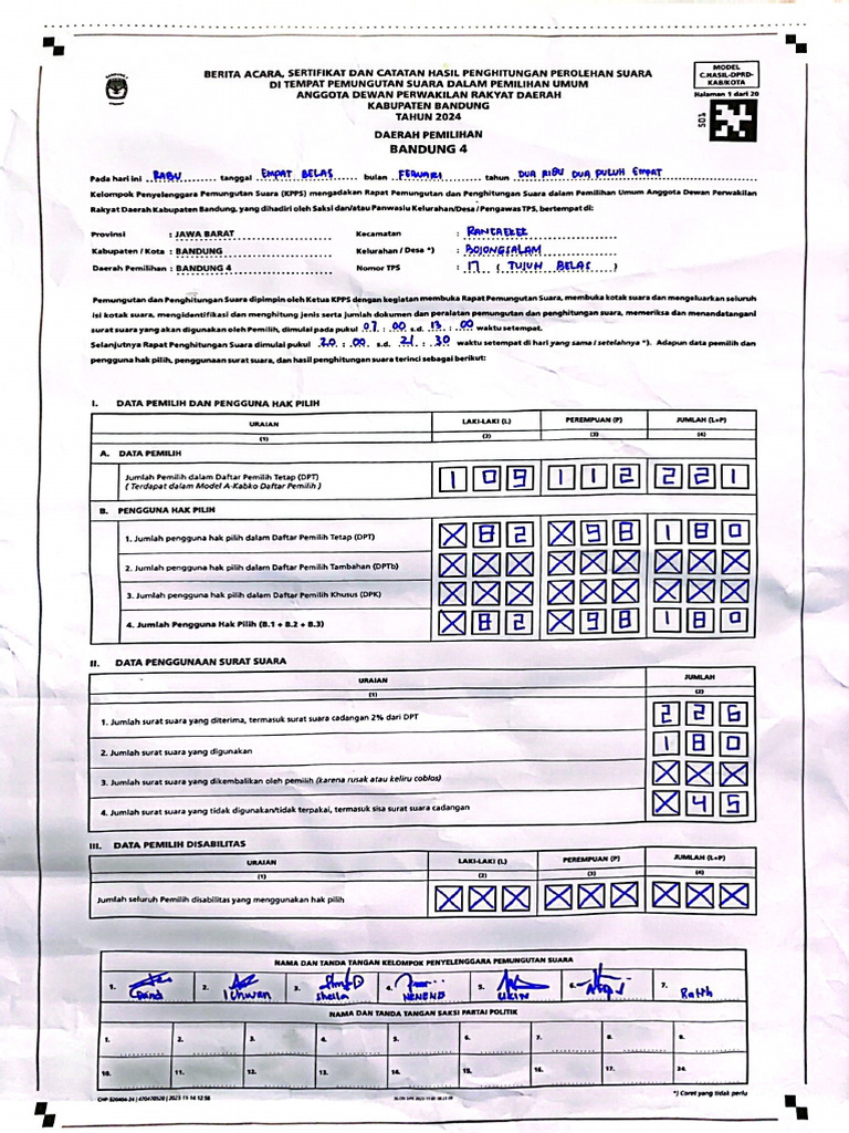 C Hasil DPRD Kabupaten Kota | PDF