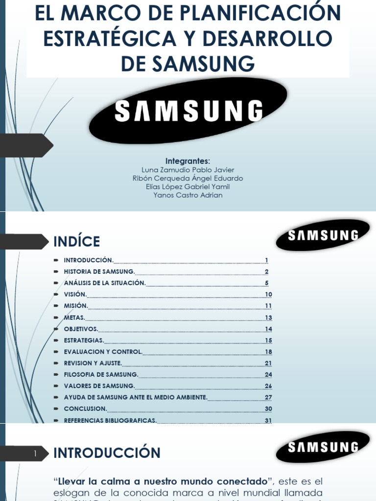 Misión, Visión y Valores de Samsung | PDF | Samsung | Indicador de ...