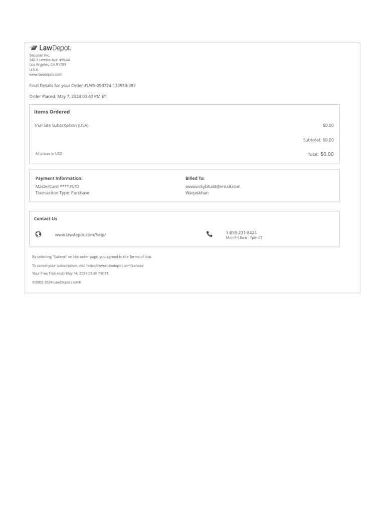Free Proposal Template For Every State - LawDepot | PDF