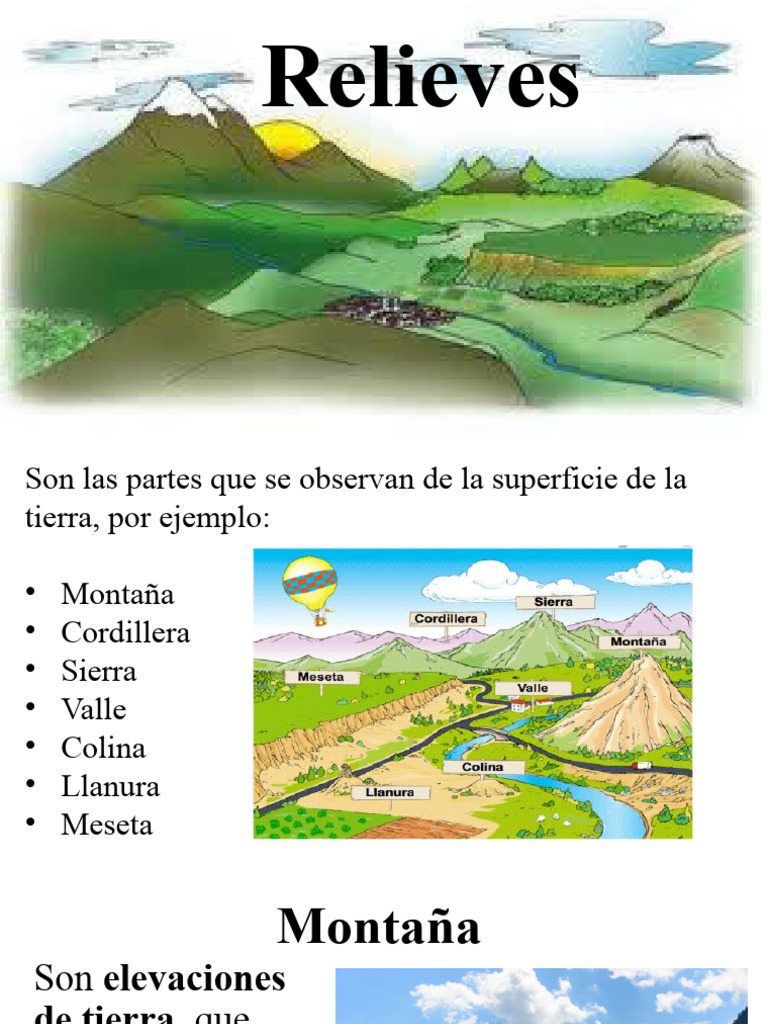 Relieves | Descargar gratis PDF | Montañas | Andes