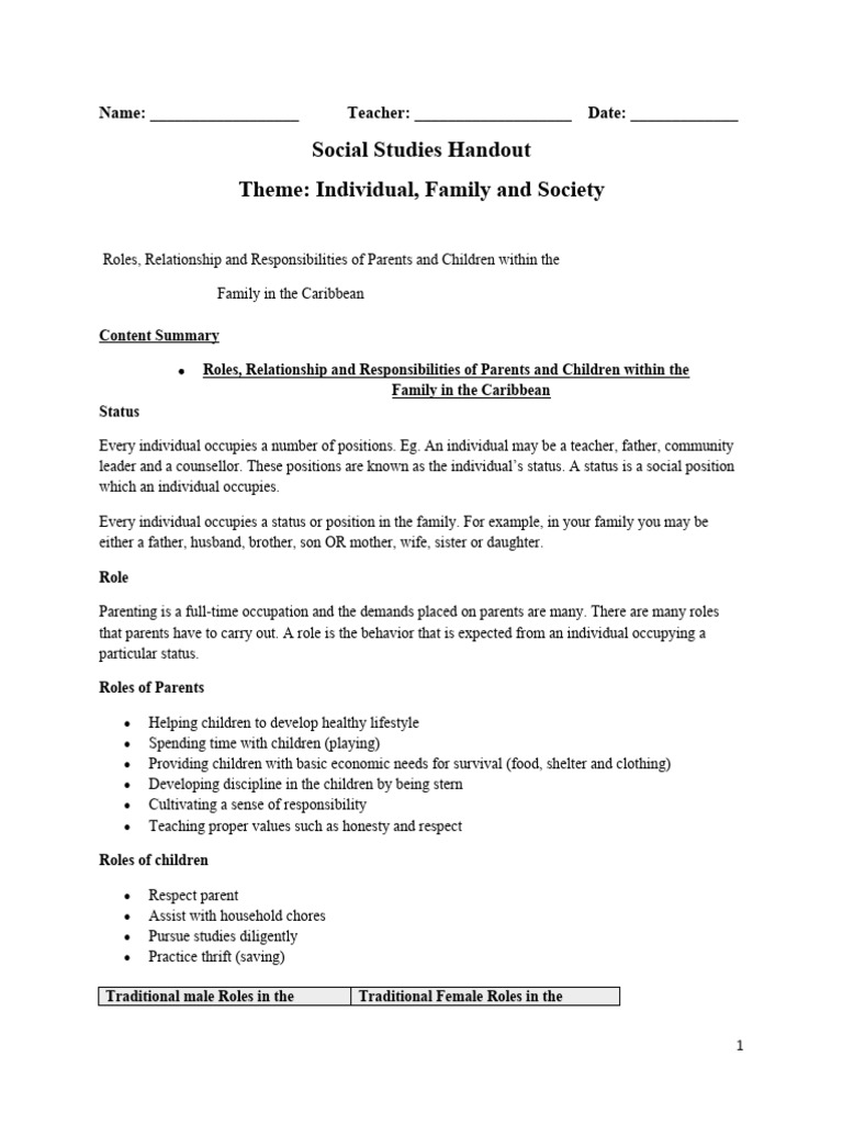 #3 C-Handout Roles & Marriage & Divorce | PDF | Divorce | Marriage