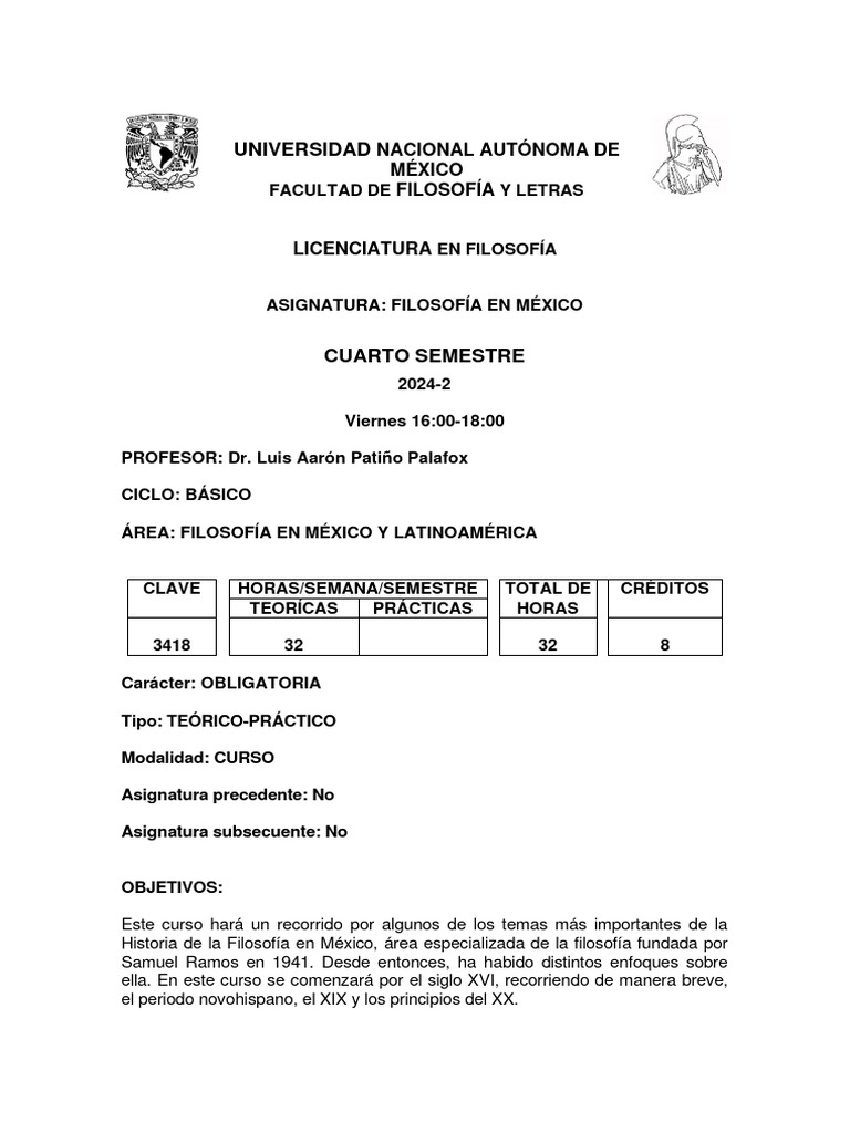 Filosofía en México Patiño Palafox Luis - LUIS AARON JESUS PATINO | PDF ...