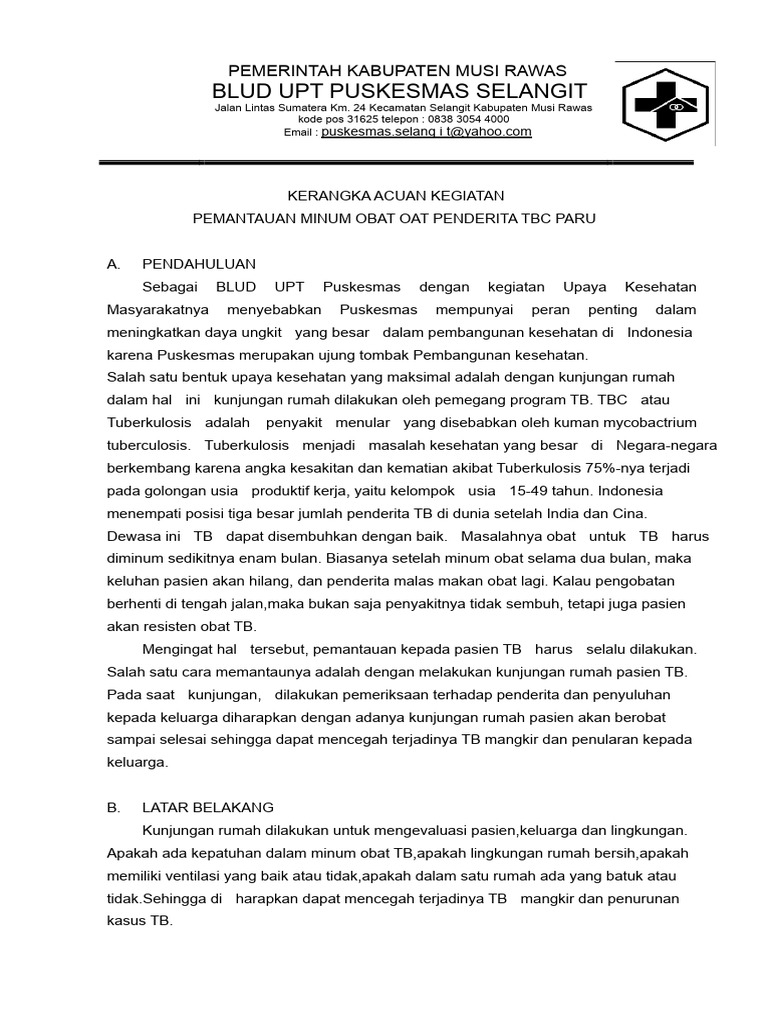 4.4.1. Kak Pemantauan Minum Obat TB Paru | PDF