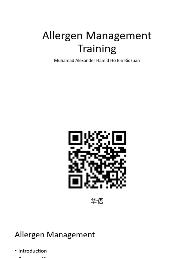 Allergen Training (Eng) | Download Free PDF | Food Allergy | Allergology