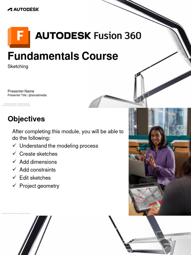 Day 1 Notes Fusion 360 Fundamentals Course - Sketching | PDF | Icon ...