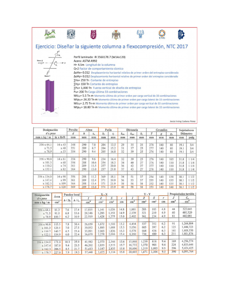 2021 05 30 Diseño de Columna de Acero 2017 | PDF | Análisis estructural | Mecánica
