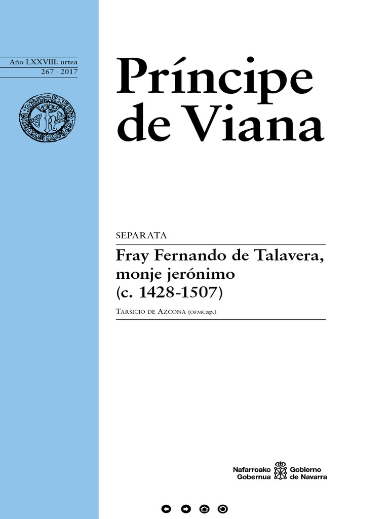 Fray Fernando de Talavera, monje jerónimo (c. 1428-1507) | PDF Fray Fernando de Talavera, monje jerónimo (c. 1428-1507) | PDF