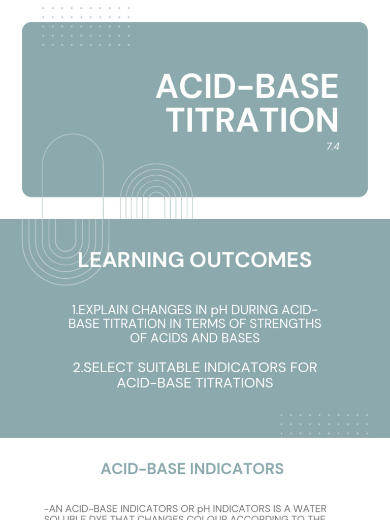 Acid-Base Titration | PDF | Chemistry | Titration