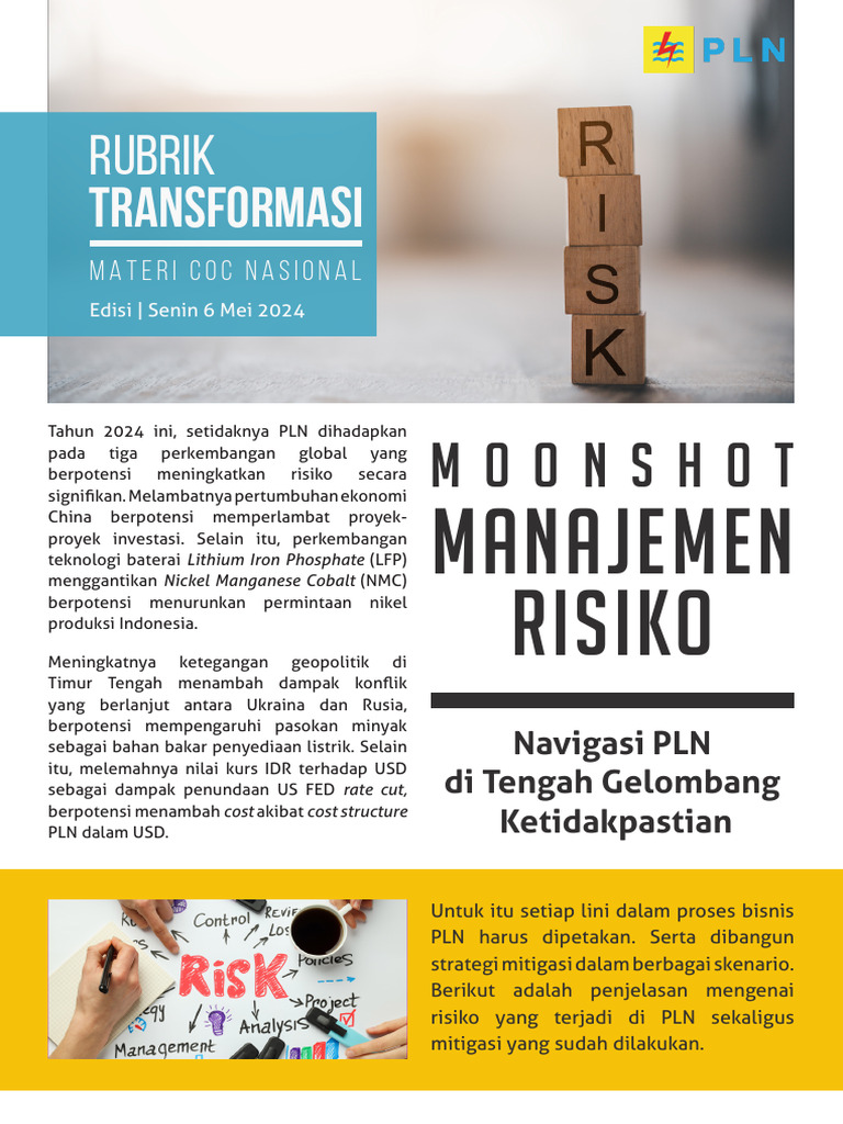 Materi CoC Nasional - Rubrik Transformasi - Moonshot Manajemen Risiko - Navigasi PLN Di Tengah ...
